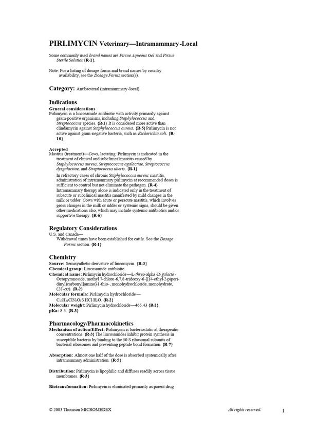 تحميل كتاب Pirlimycin - كتب PDF